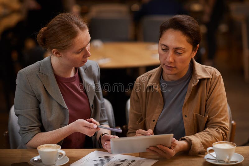 Business People Using Tablet Pc in Work Stock Photo - Image of ...