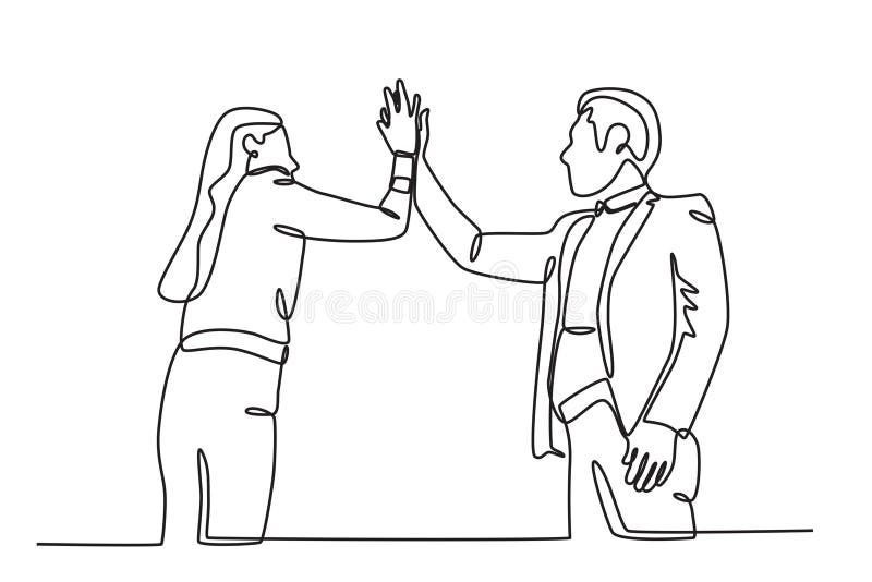 Two Business People Agree To Move the Business Forward Stock Vector ...