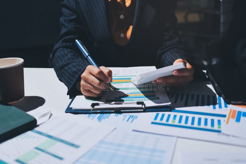 Two Business People Analyzing the Data Stock Photo - Image of ...