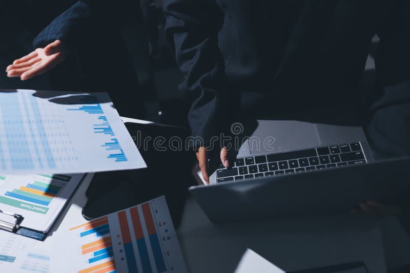 Two Business People Analyzing the Data Stock Photo - Image of industry ...
