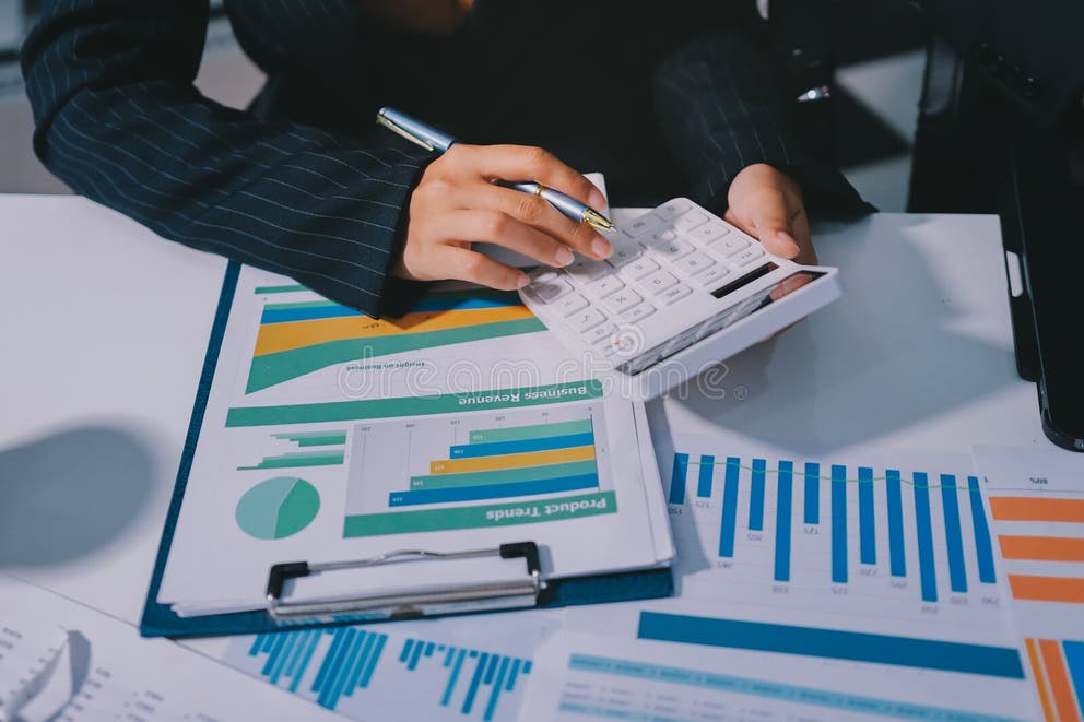 Two Business People Analyzing the Data Stock Photo - Image of ...