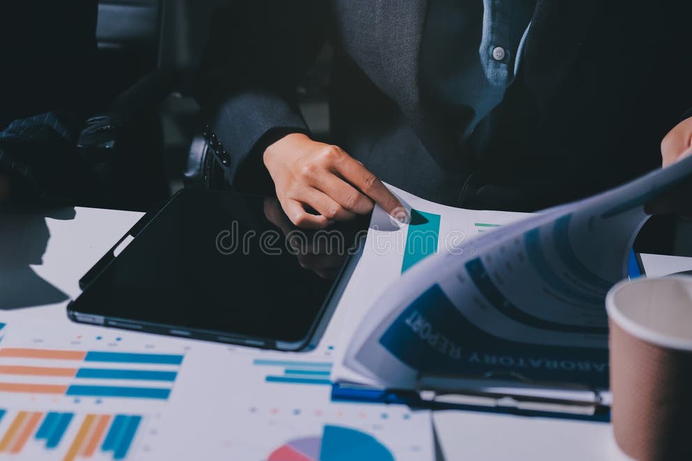 Two Business People Analyzing the Data Stock Image - Image of business ...