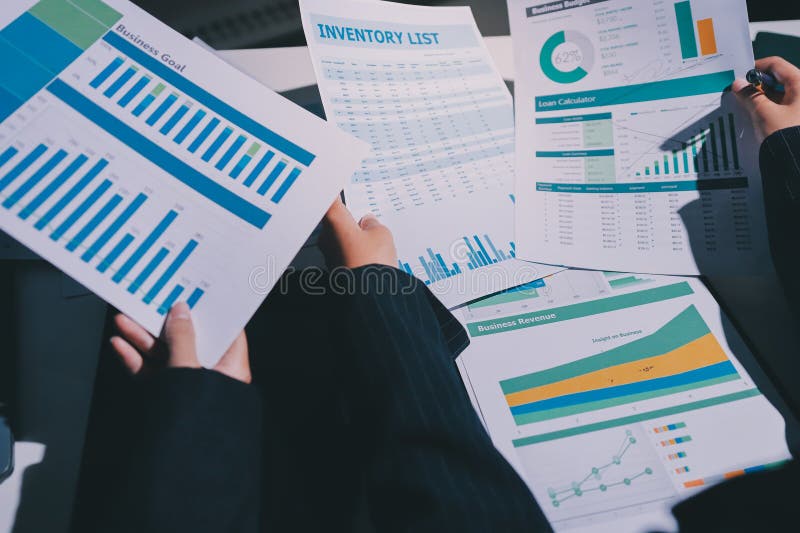 Two Business People Analyzing the Data Stock Image - Image of analyzing ...