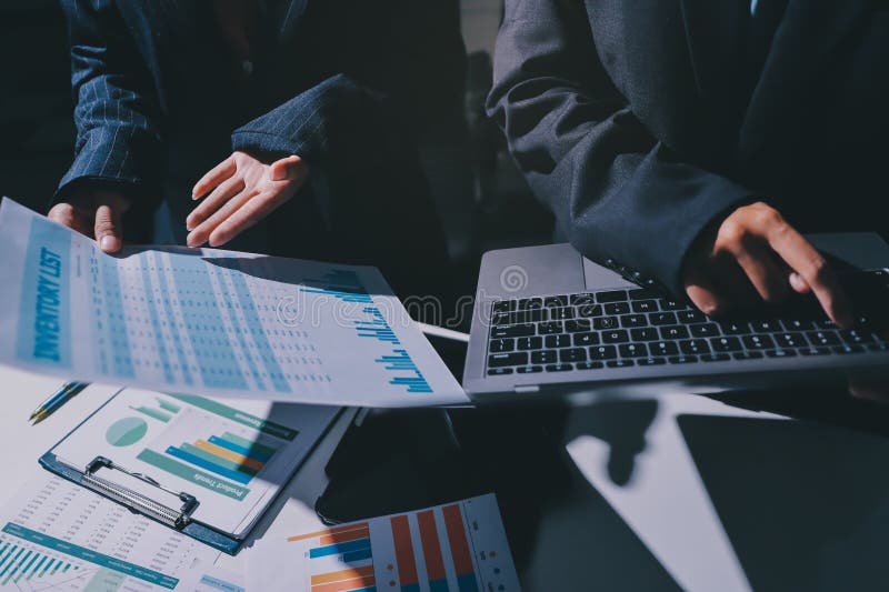 Two Business People Analyzing the Data Stock Image - Image of human ...