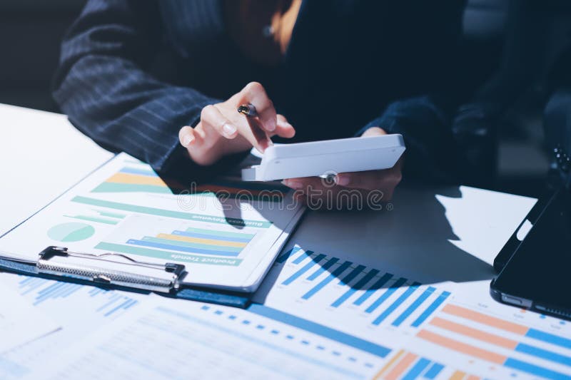 Two Business People Analyzing the Data Stock Image - Image of business ...