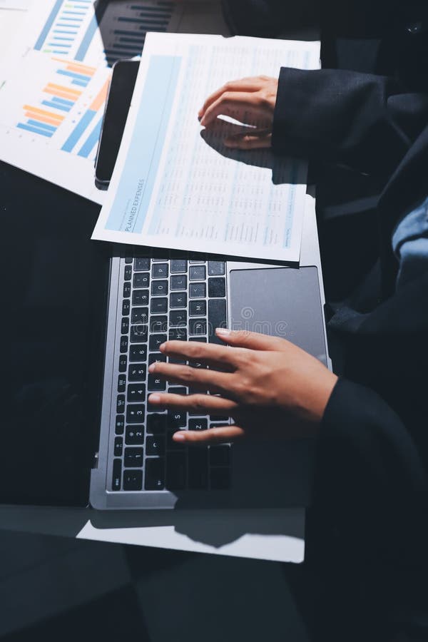 Two Business People Analyzing the Data Stock Image - Image of adult ...