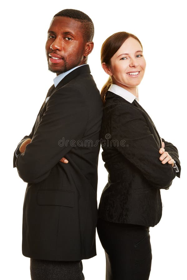 Two Business People Back To Back Stock Image - Image of back ...