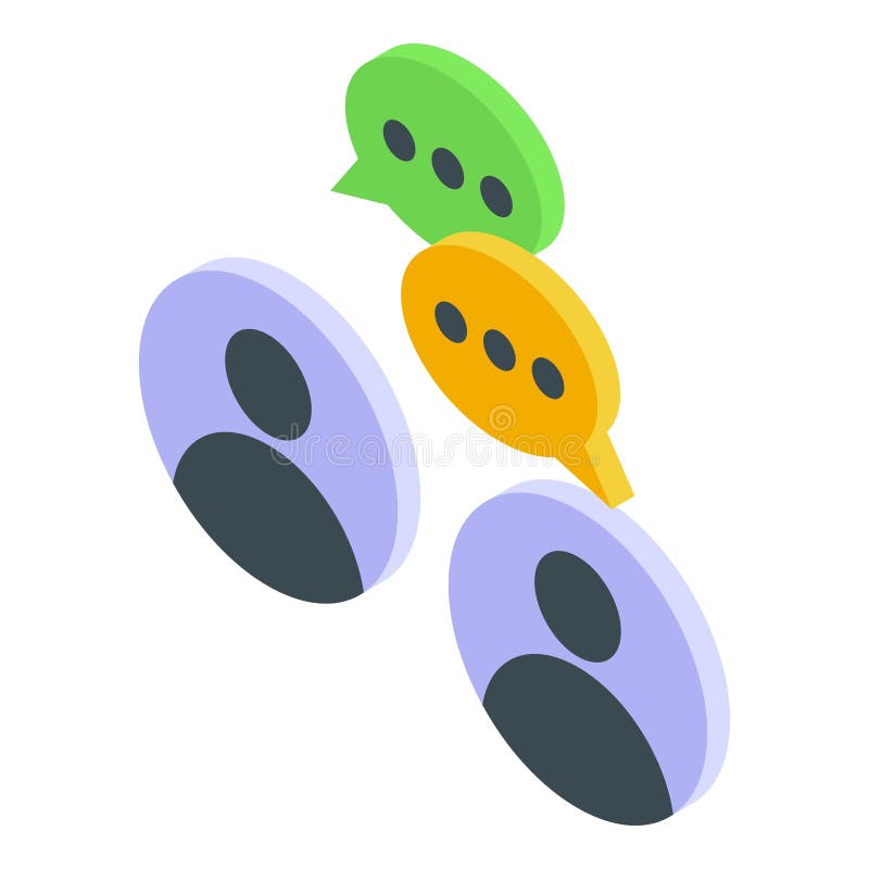 Two Business People Communicating Exchanging Messages Using Chat ...