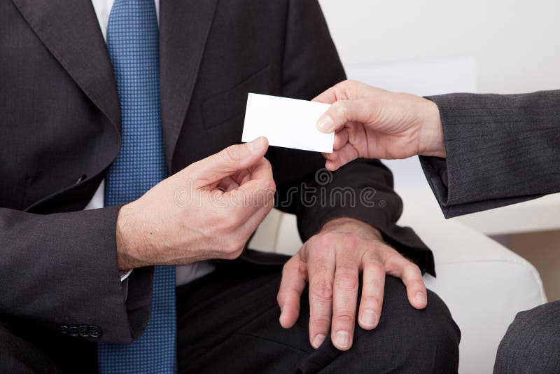 Business People Are Exchanging Document Stock Image - Image of giving ...