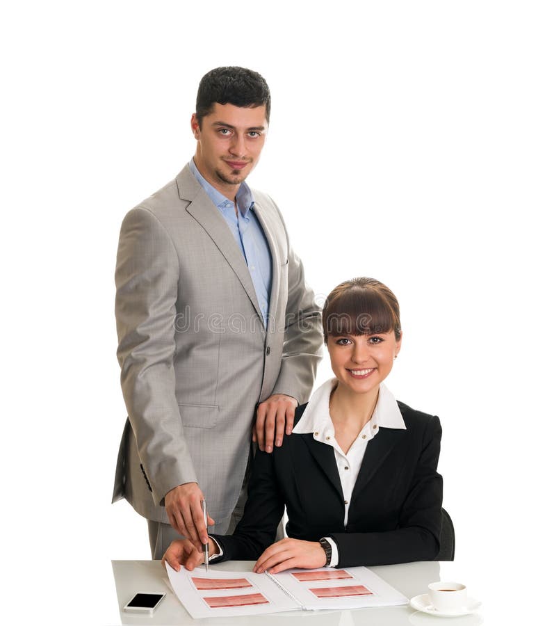 Two business people stock photo. Image of busy, partnership - 33113454
