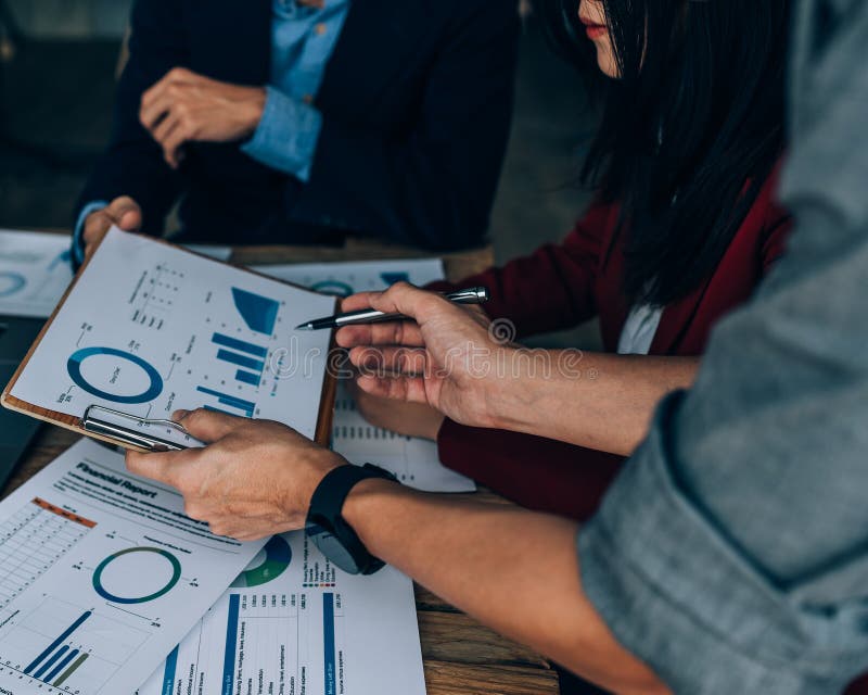 Two Business People Meeting To Talking or Discuss Marketing Work in ...