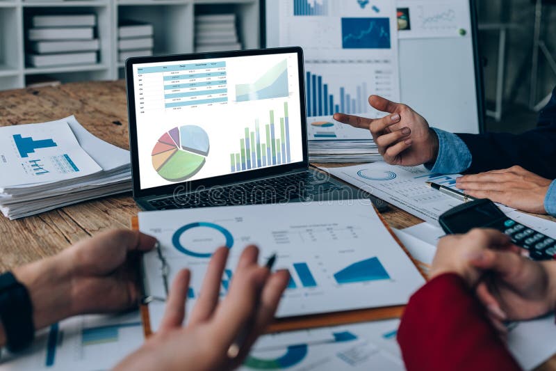 Two Business People Meeting To Talking or Discuss Marketing Work in ...