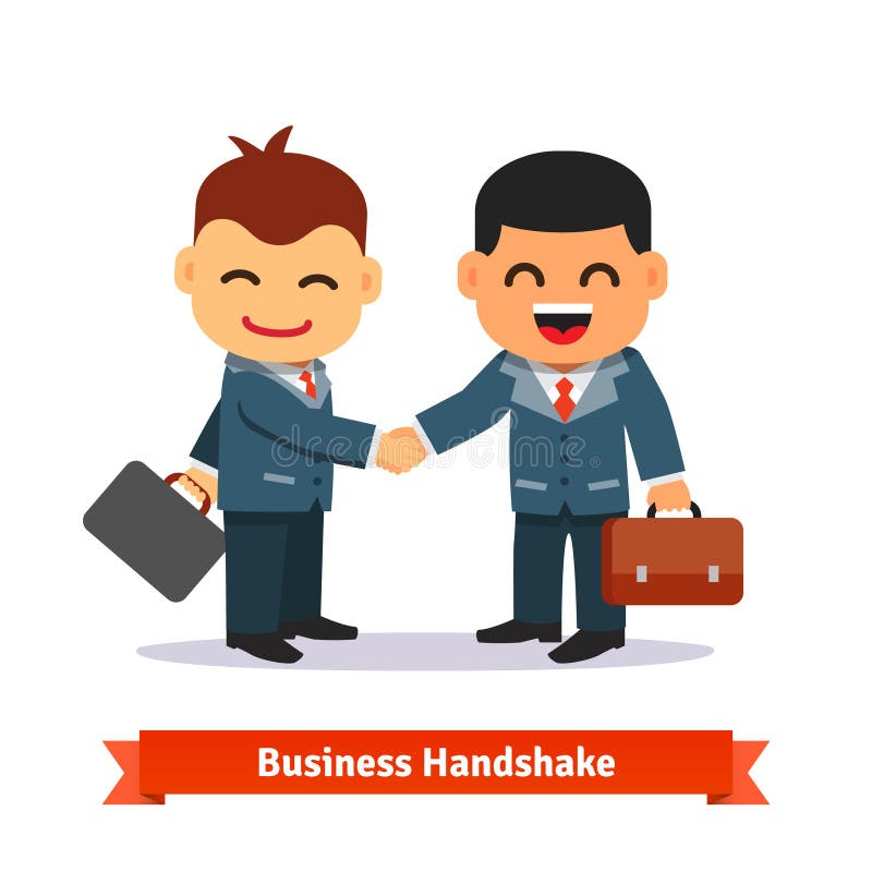 Two People Shaking Hands Cartoon Stock Illustrations – 858 Two People ...