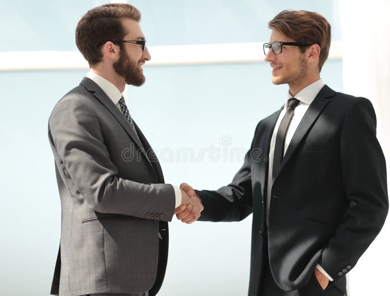 Two Business People Shaking Hands Stock Photo - Image of project ...