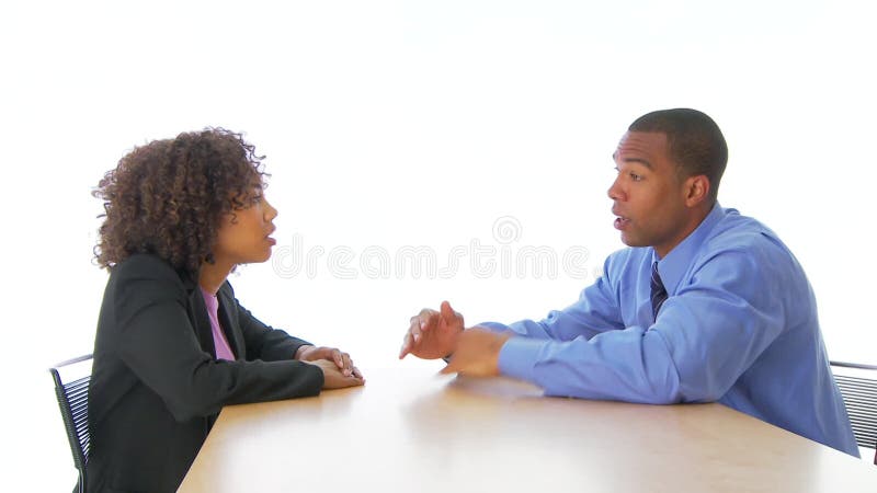 Two Business People Talking Face To Face Stock Video - Video of ...