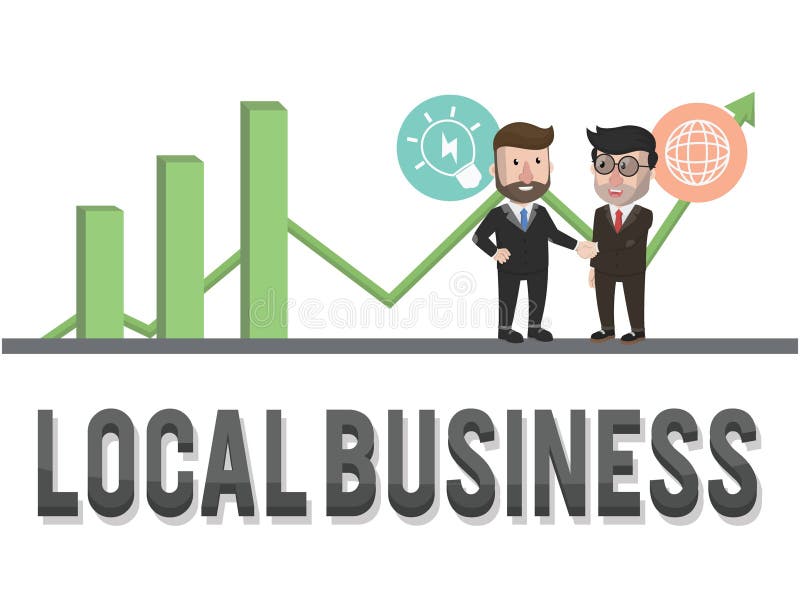 Local Business Growth Chart Color Illustration Stock Vector ...