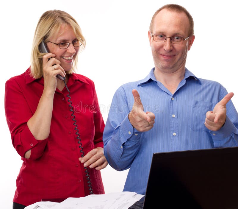 Two Business People Working Stock Image - Image of good, meeting: 26004389