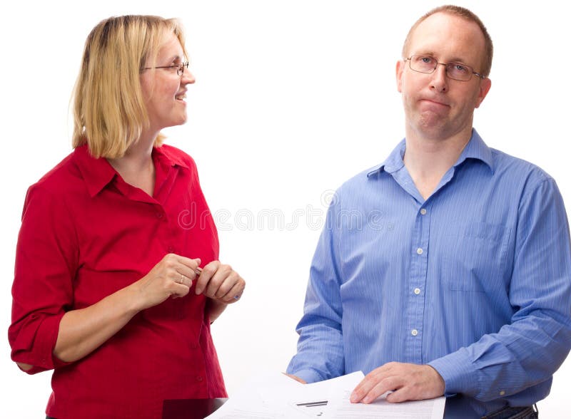 Two Business People Working Stock Image - Image of conclusion ...