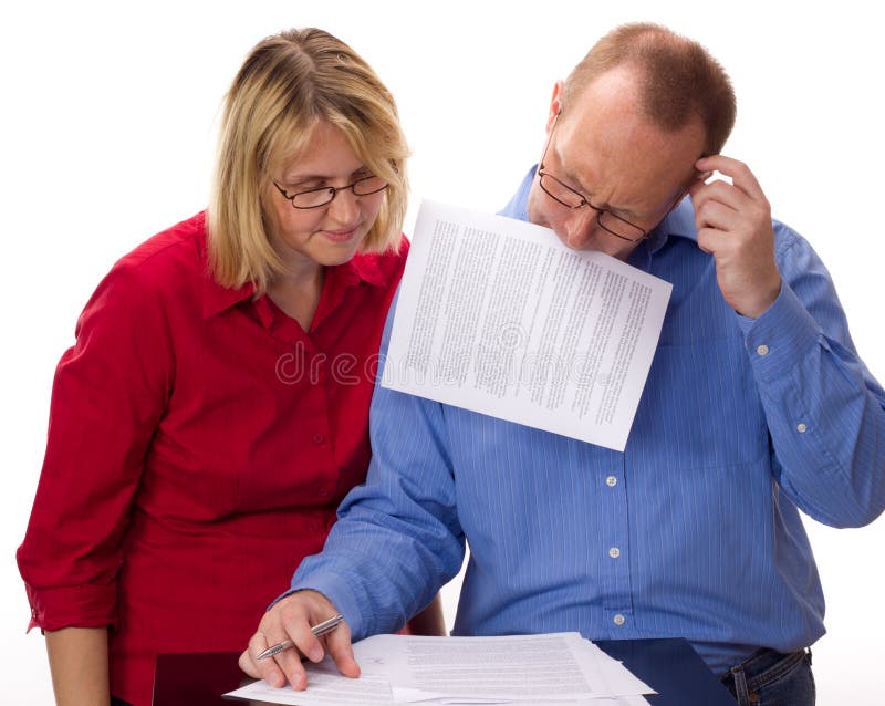 Two Business People Working Stock Photo - Image of documents, concept ...