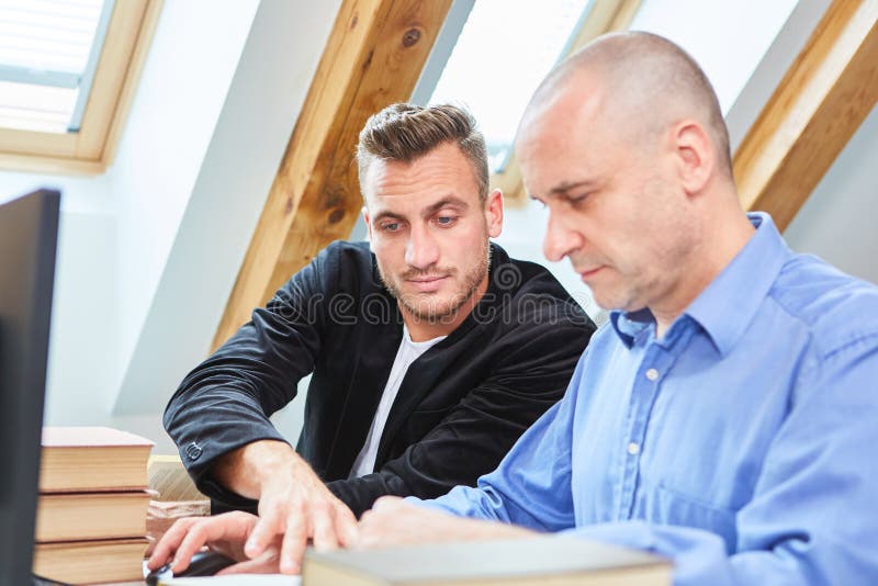 Two Business People are Working or Learning As a Team Stock Photo ...