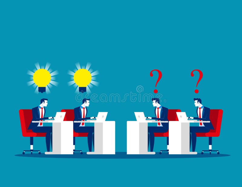 Two Men Thinking Cartoon Stock Illustrations – 223 Two Men Thinking ...