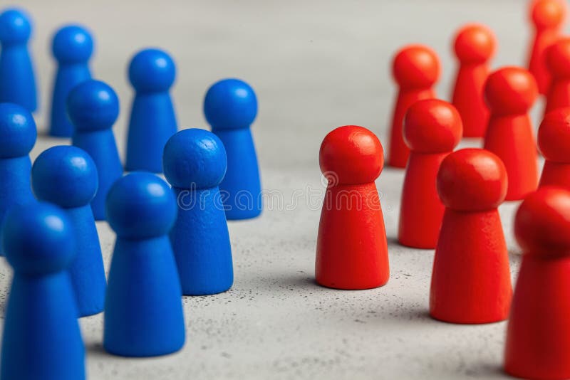 Two Business Teams are Facing Each Other. the Concept of Competition ...