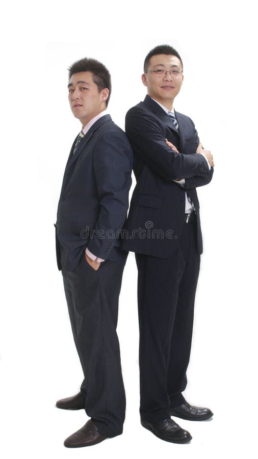 Two Adult Businessman Posing Team Together Stock Photo - Image of ...