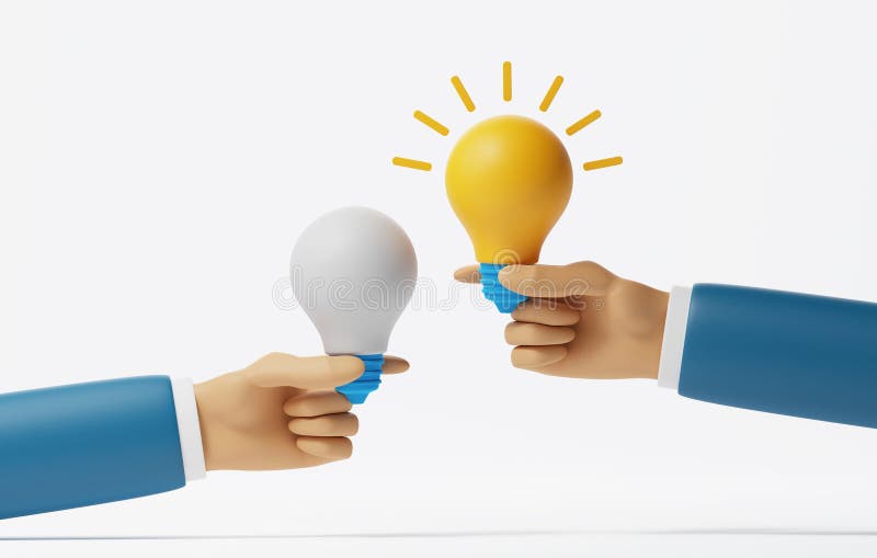 Two Businessman with Different Creative Ideas in Business Stock ...