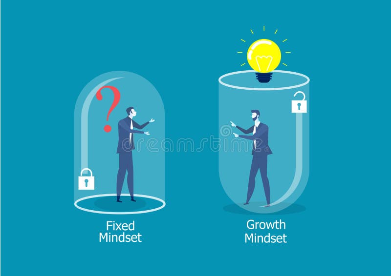 Fixed Mindset Vs Growth Mindset Stock Vector - Illustration of ... Fixed Mindset Vs Growth Mindset Stock Vector - Illustration of ...
