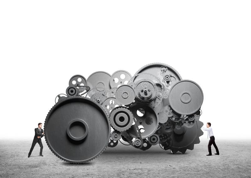 Two businessman stock image. Image of mechanism, metal - 33144835