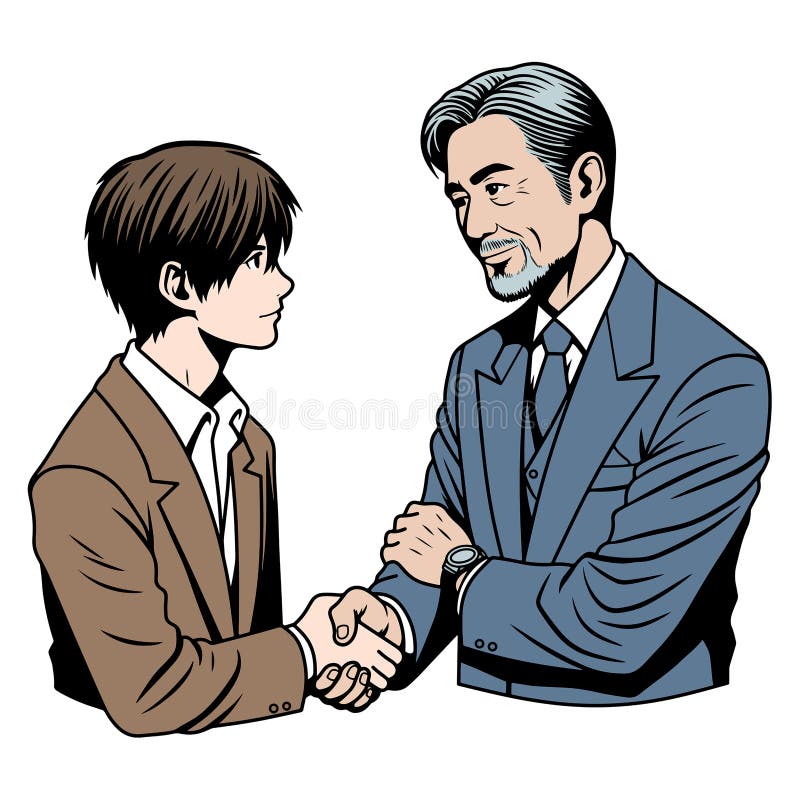 Two Businessman Shaking Hands Illustration Stock Vector - Illustration ... Two Businessman Shaking Hands Illustration Stock Vector - Illustration ...