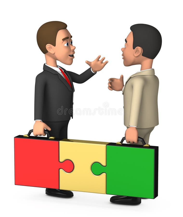 Two Businessman Solved the Problem Stock Illustration - Illustration of ... Two Businessman Solved the Problem Stock Illustration - Illustration of ...
