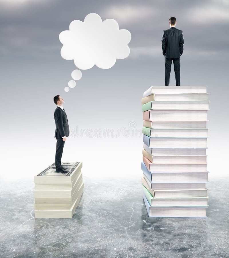 Two businessman thinking. stock image. Image of standing - 74205291