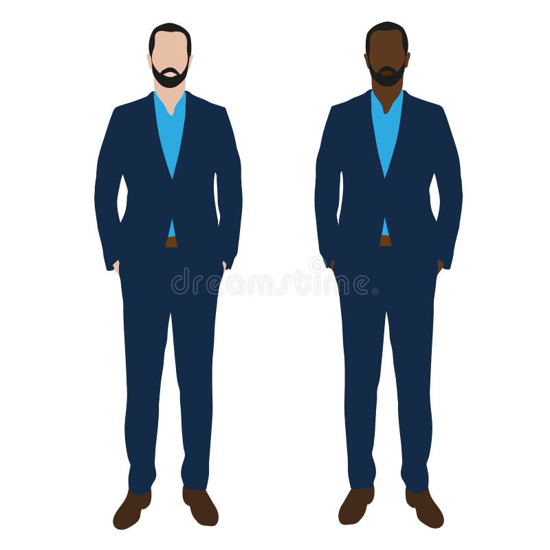 Two Businessmen Blue Suits Stock Illustrations – 32 Two Businessmen ...