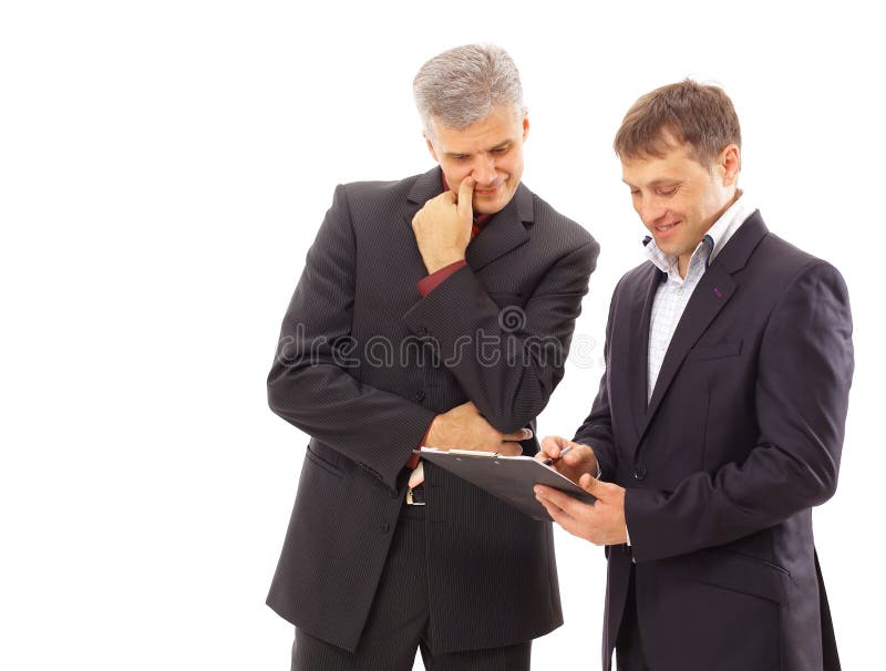 Two businessmen discussing stock image. Image of coworker - 17197991