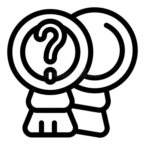 Two Businessmen Discussing about a Solution with a Question Mark Stock ...