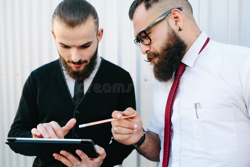 Two Businessmen Discussing Something Stock Photo - Image of people ...
