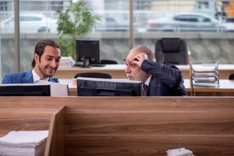 Two Businessmen Employees Working in the Office Stock Photo - Image of ...