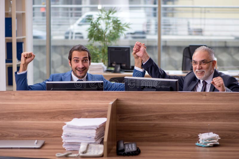 Two Businessmen Employees Working in the Office Stock Photo - Image of ...