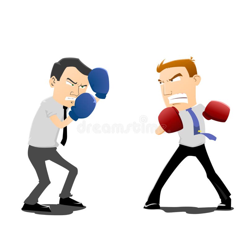 Cartoon Attack Two People Stock Illustrations – 301 Cartoon Attack Two ...