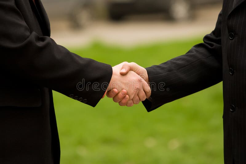 Two Businessmen Handshaking Stock Photo - Image of handshake, caucasian ...
