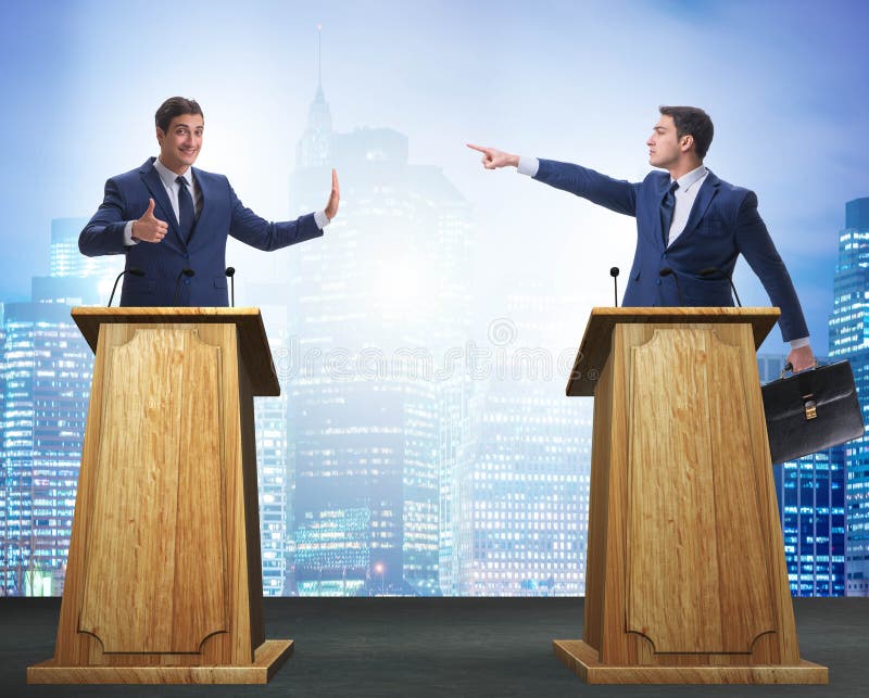 Conference Speaking Man Microphone Pedestal Stock Photos - Free ...