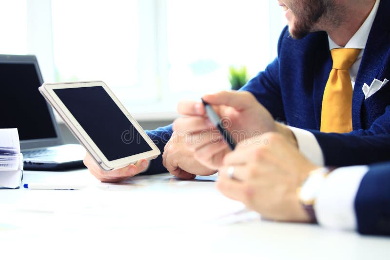 Two Businessmen Networking in Office Stock Photo - Image of executive ...