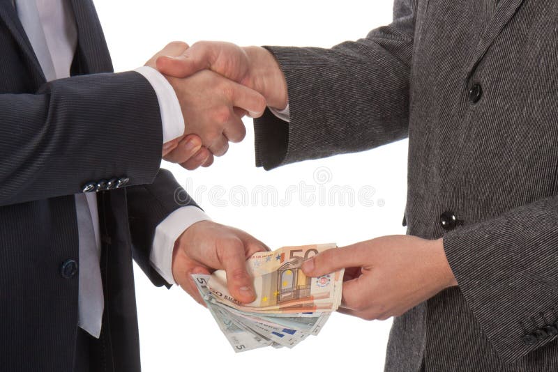 Two Businessmen and Paying Money Stock Image - Image of employment ...
