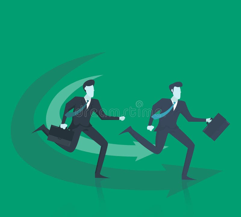 Two Businessmen Running Race Stock Illustrations – 30 Two Businessmen ...