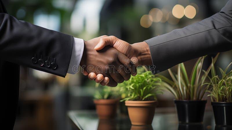 Two Businessmen Shaking Hands Stock Illustration - Illustration of ...