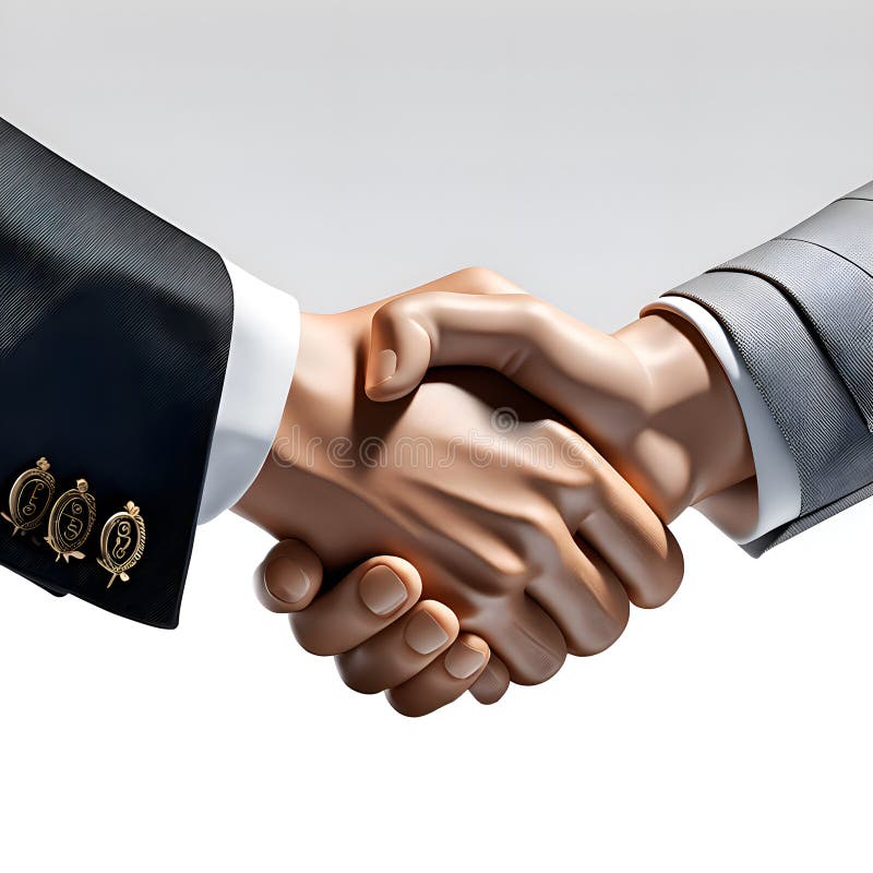 Two Businessmen Shaking Hands. Created by an AI Artificial Intelligence ...