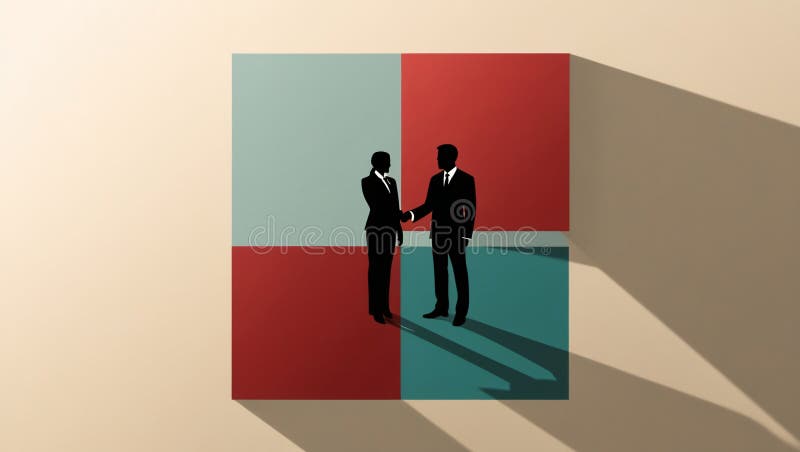 Two Businessmen Successfully Signed a Project Cooperation Stock ...