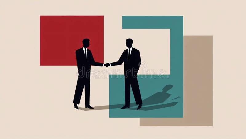 Two Businessmen Successfully Signed a Project Cooperation Stock ...