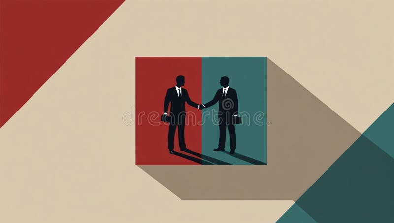 Two Businessmen Successfully Signed a Project Cooperation Stock ...